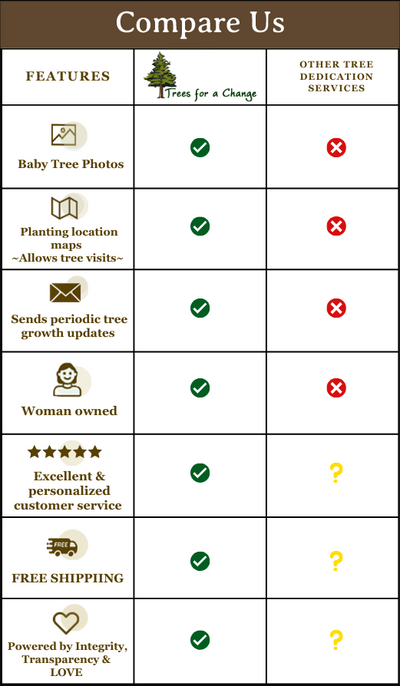 Shop Memorial Trees at Trees for a Change LLC | Trees for a Change LLC